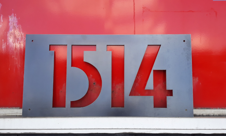 Large Address Sign with Modern Font – Circle City Metalworks