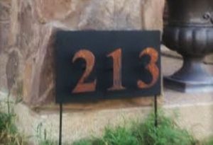 Floating Numbers Sign Custom Metal - Circle City Metalworks