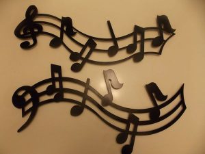 6 Feet of 2 Metal Music Note Signs - Circle City Metalworks