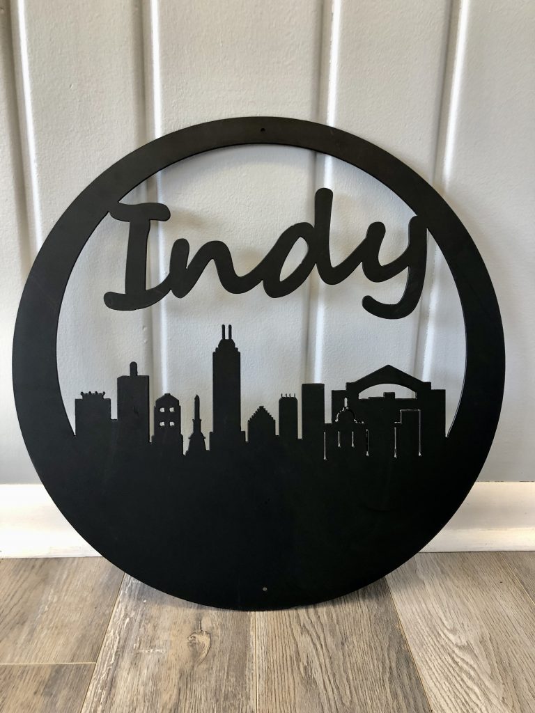 Indy Skyline Circle Sign - Circle City Metalworks