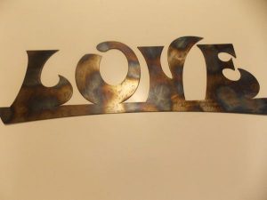 LOVE METAL WALL ART - Circle City Metalworks