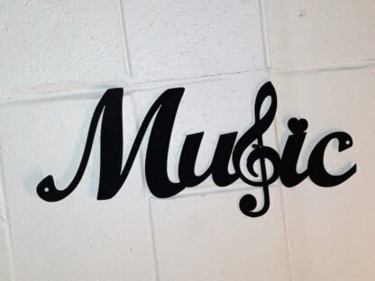 MUSIC METAL SIGN WALL ART - Circle City Metalworks
