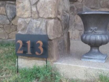 Floating Numbers Sign Custom Metal - Circle City Metalworks