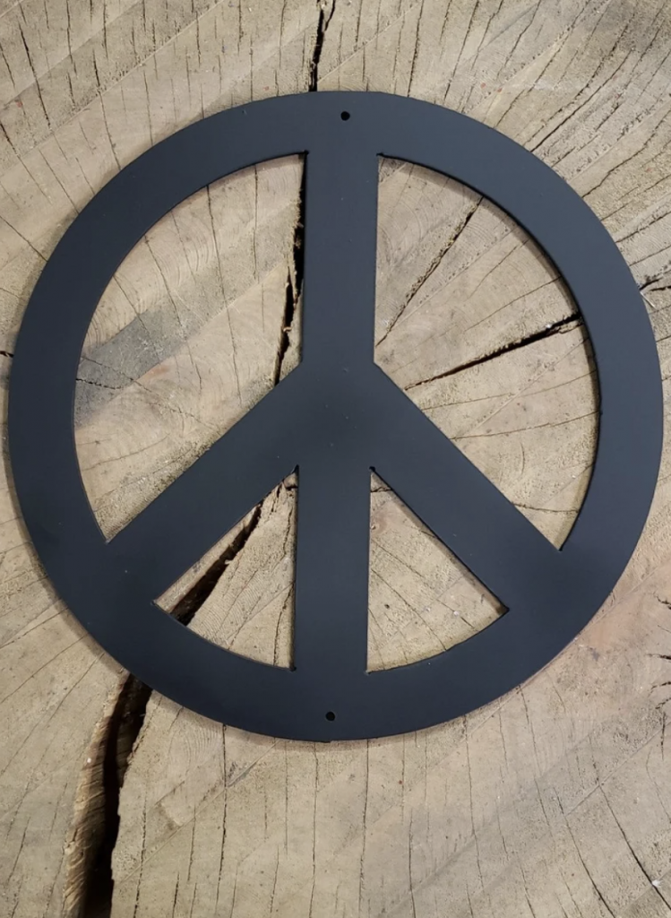 Peace Sign 12″ , 16″ or 20″ (with Ground Stake or Holes for Hanging ...