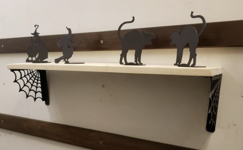 Metal Spider Web Shelf Bracket Set (2) 7″ – Circle City Metalworks