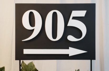 Large Address Sign Custom Metal Sign w/ Floating Numbers and ...