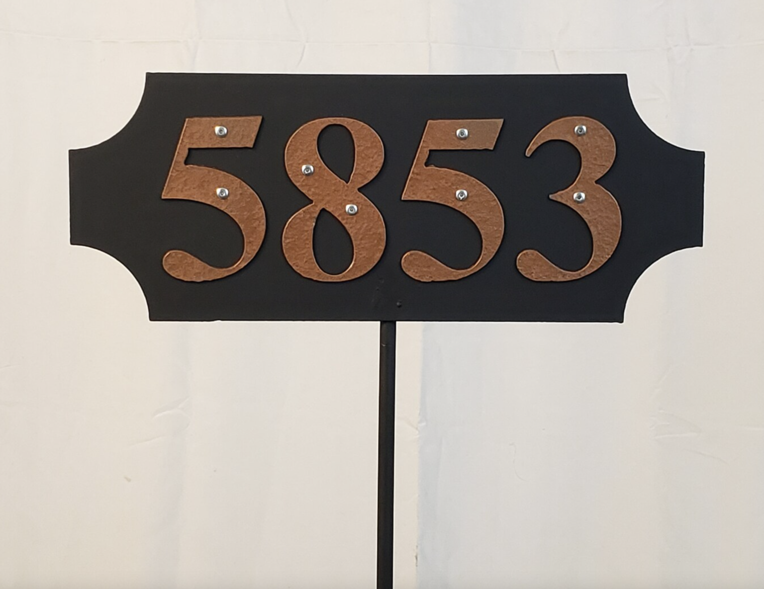 Address Sign with Raised (riveted) Numbers – Circle City Metalworks