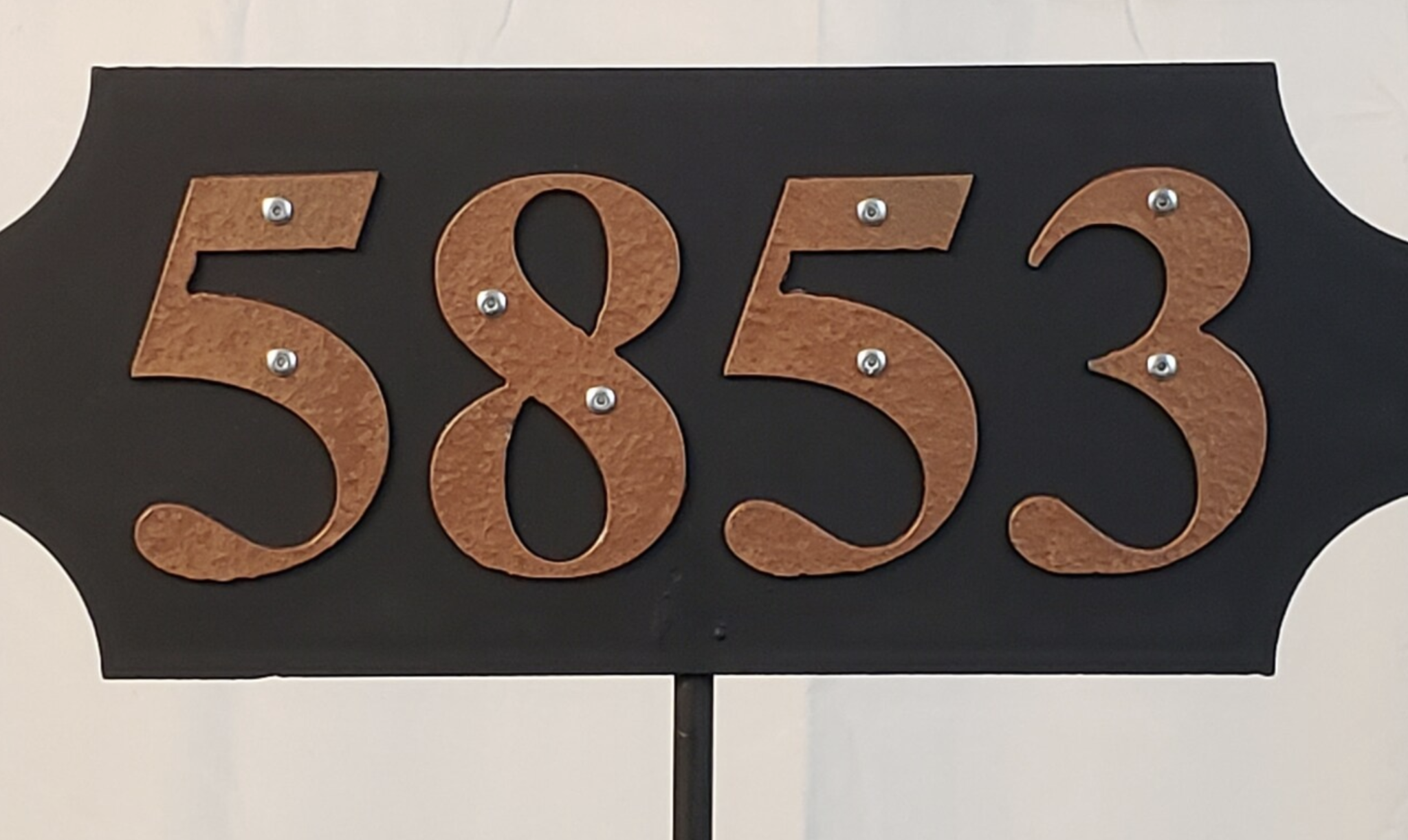 Address Sign with Raised (riveted) Numbers – Circle City Metalworks