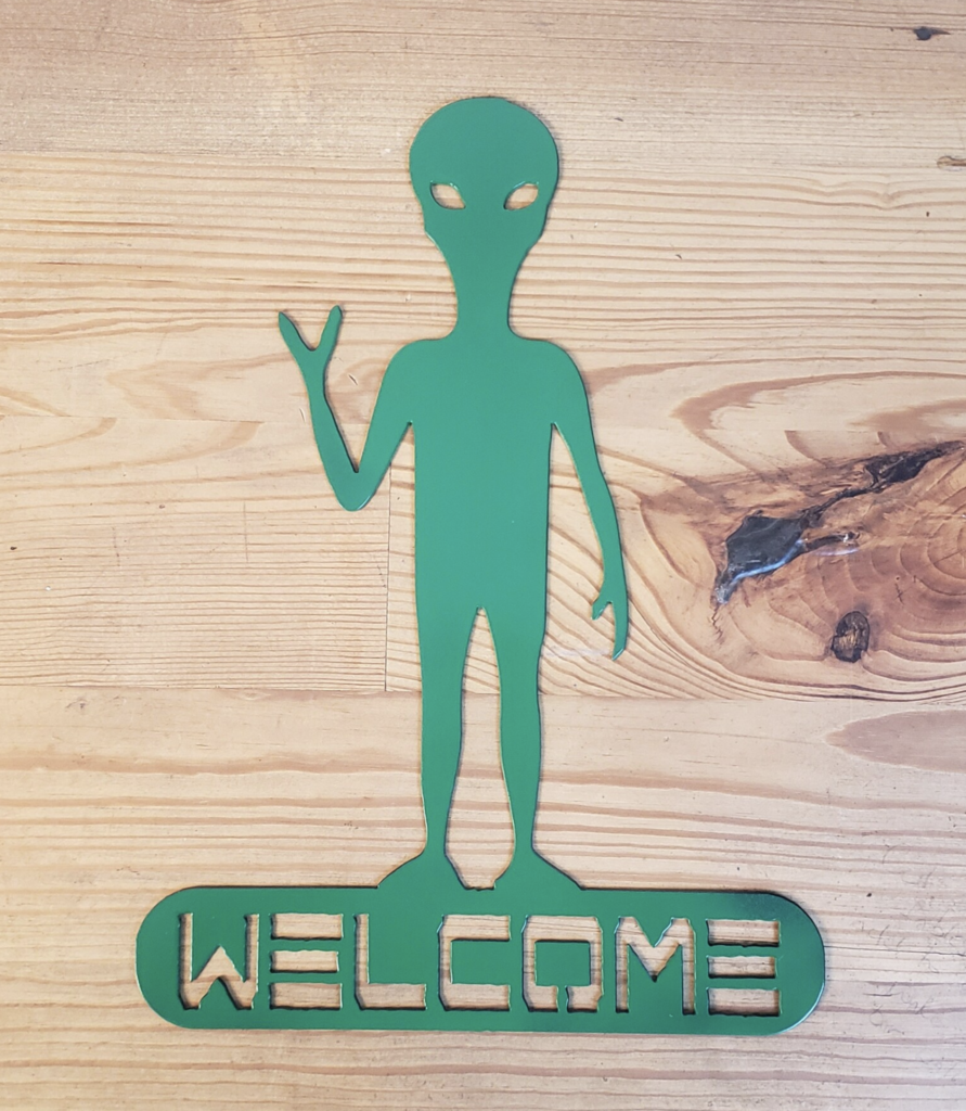 Benny the Alien – Welcome Sign - Circle City Metalworks