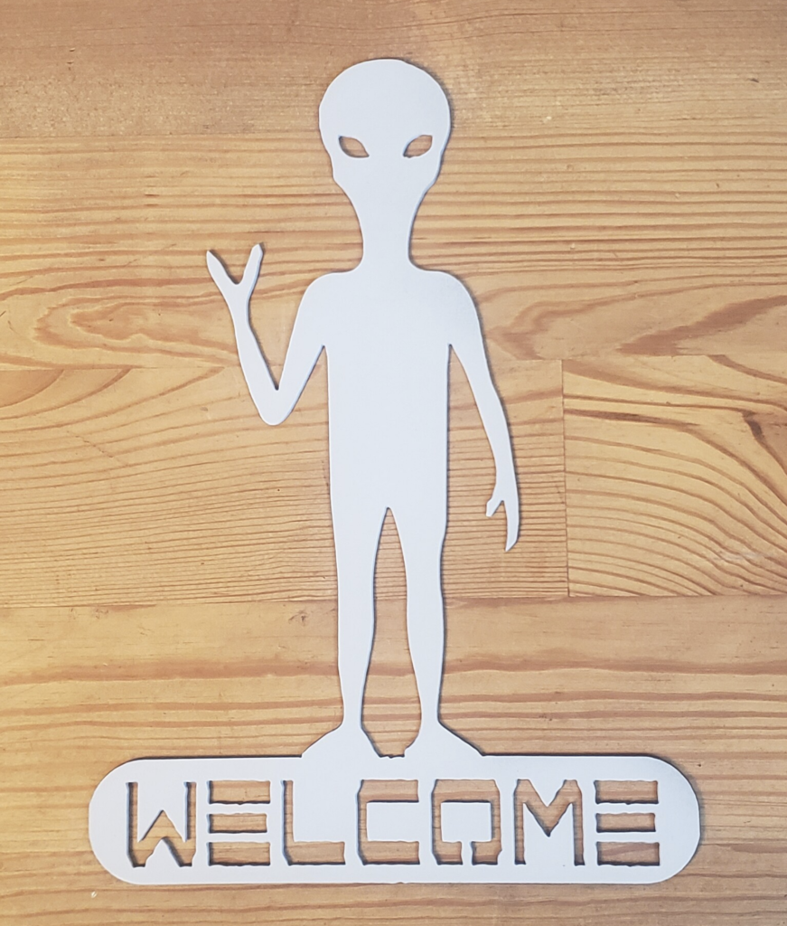 Benny the Alien – Welcome Sign – Circle City Metalworks